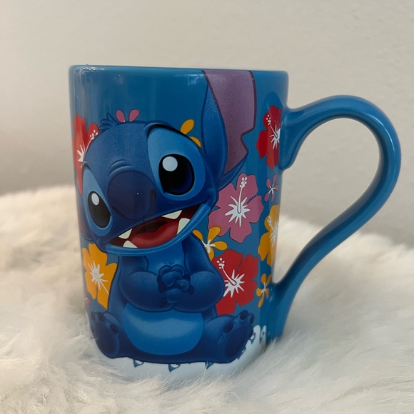 Disney | Kitchen | Disney Lilo Stitch 4oz Stich Colorful Floral Blue ...